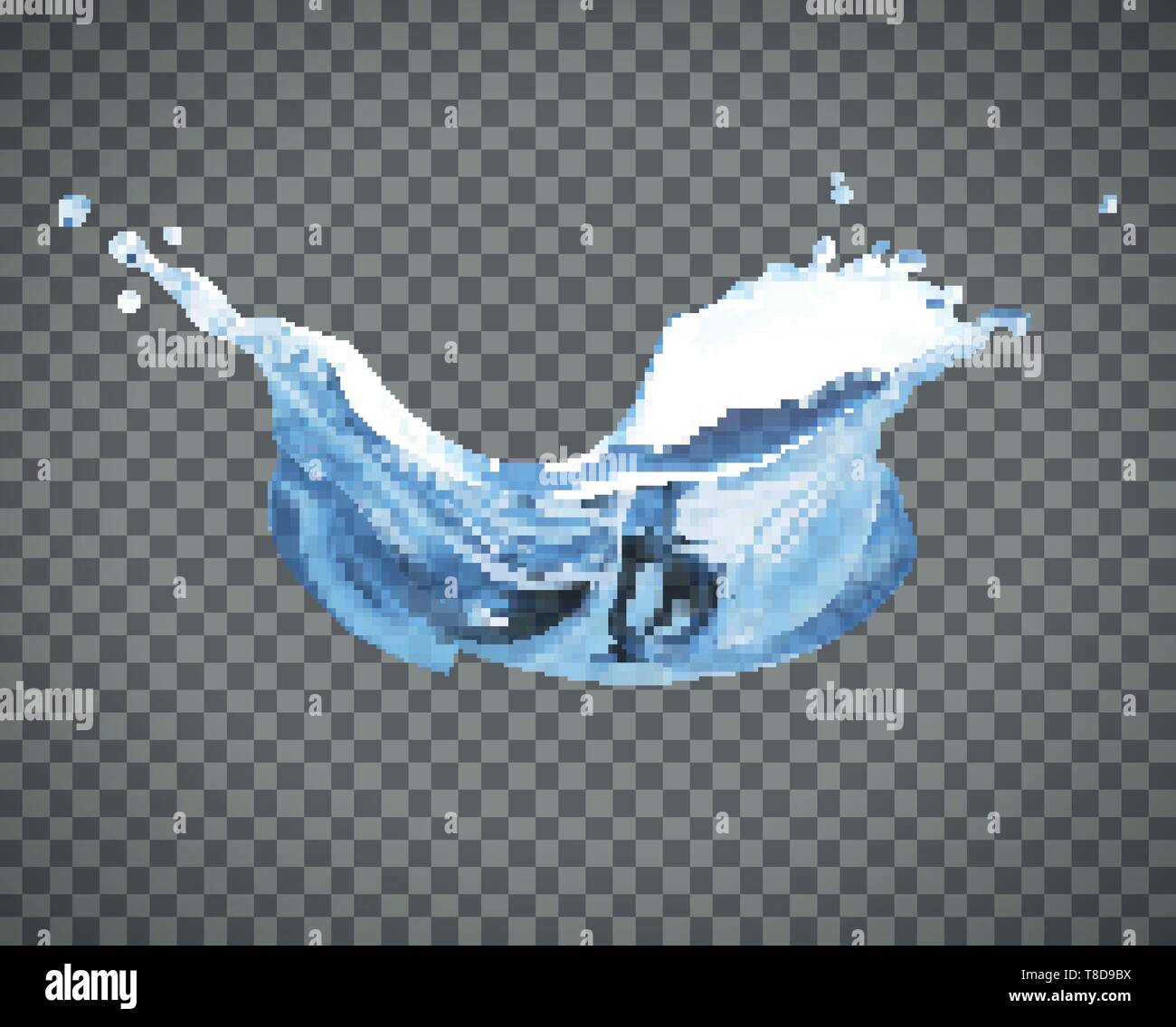 Transparent vector water splash isolated on light background Stock ...