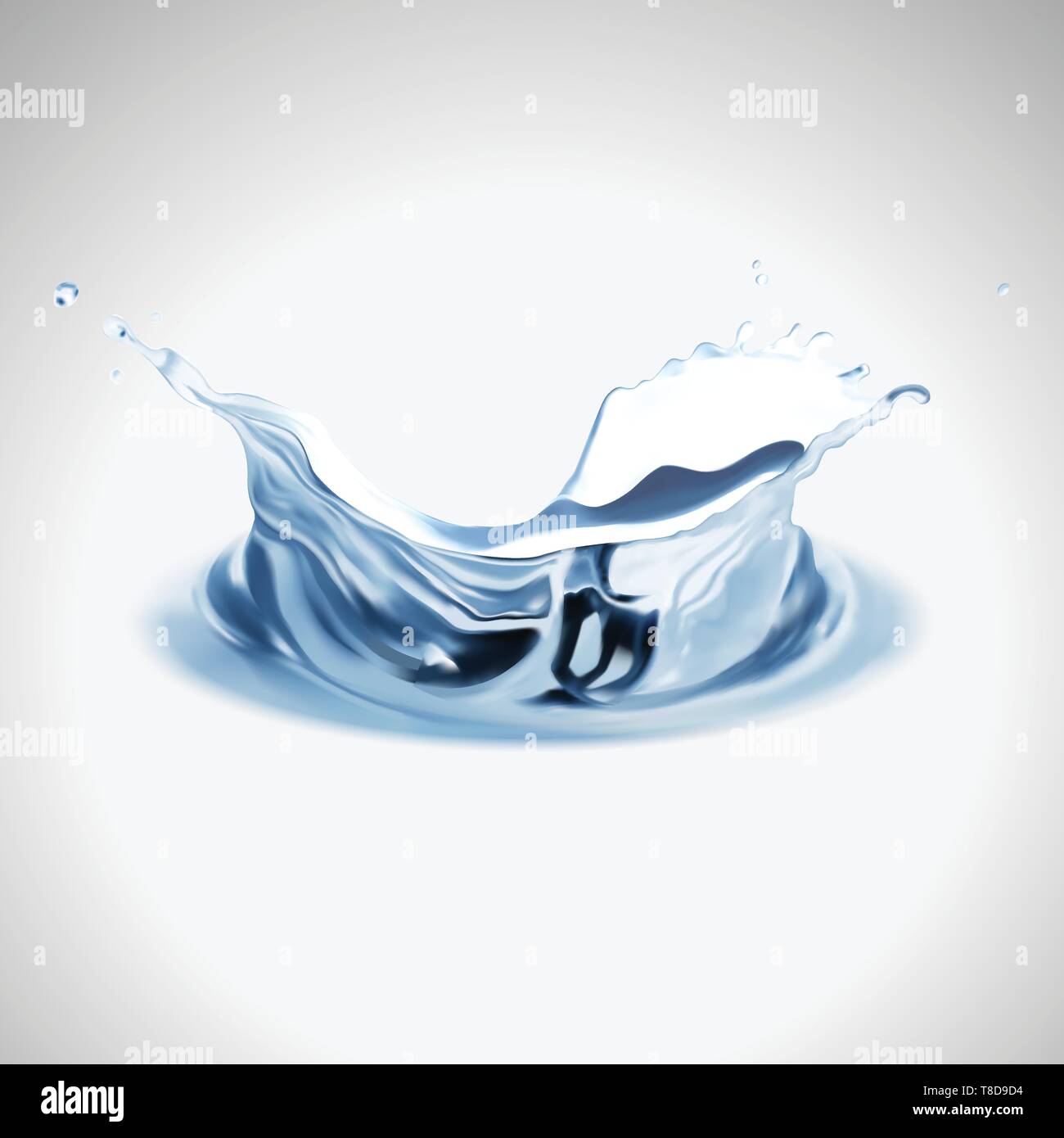 Transparent vector water splash isolated on light background Stock ...