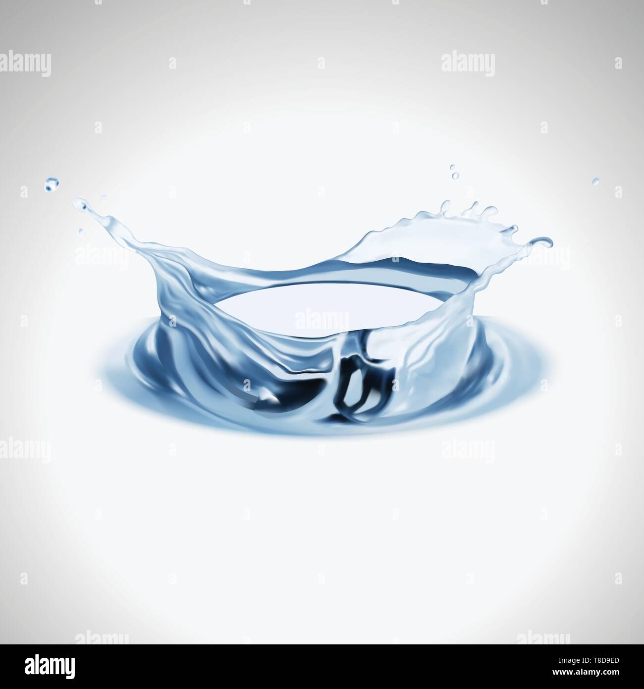 Transparent vector water splash isolated on light background Stock ...