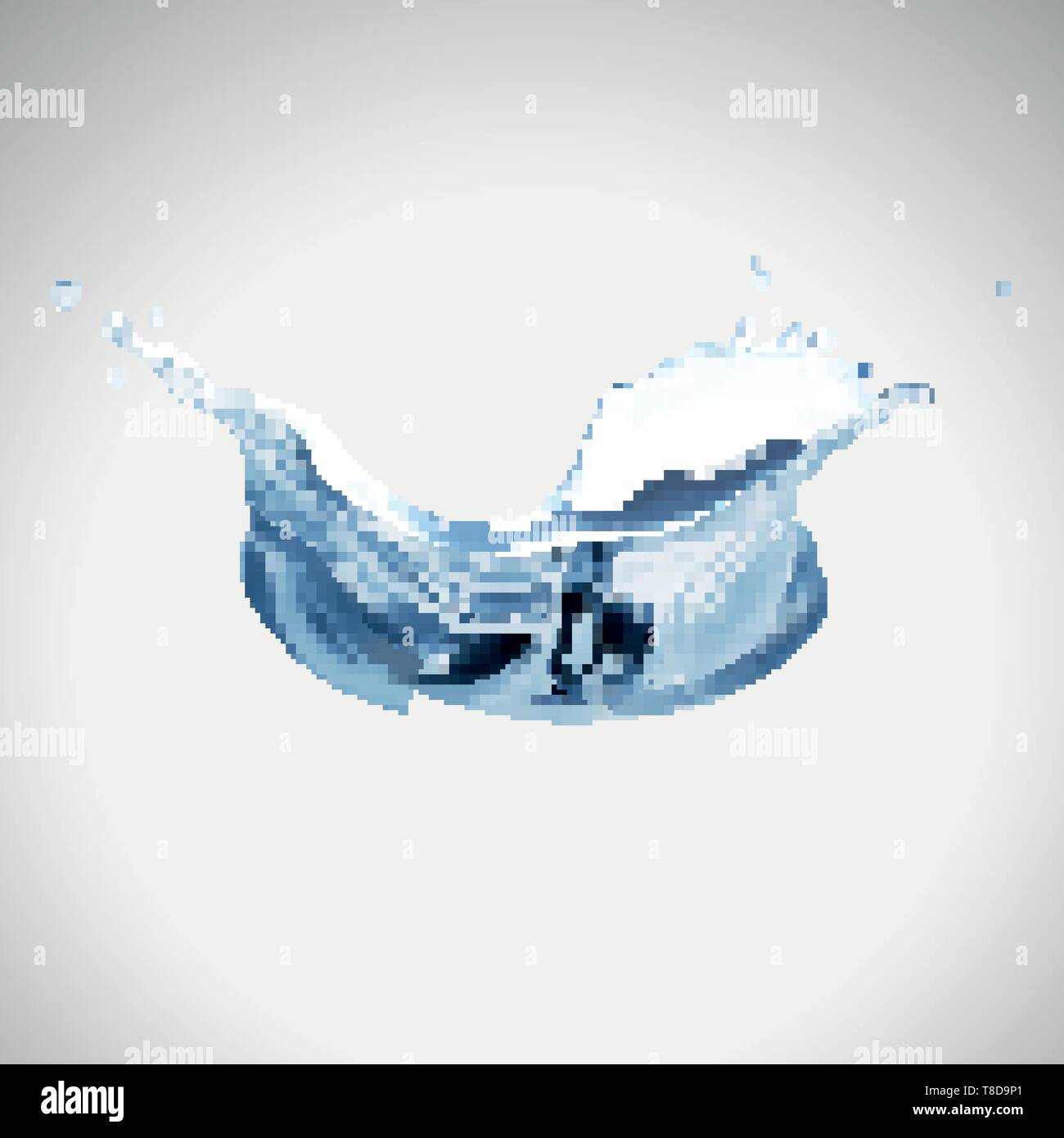 Transparent vector water splash isolated on light background Stock ...