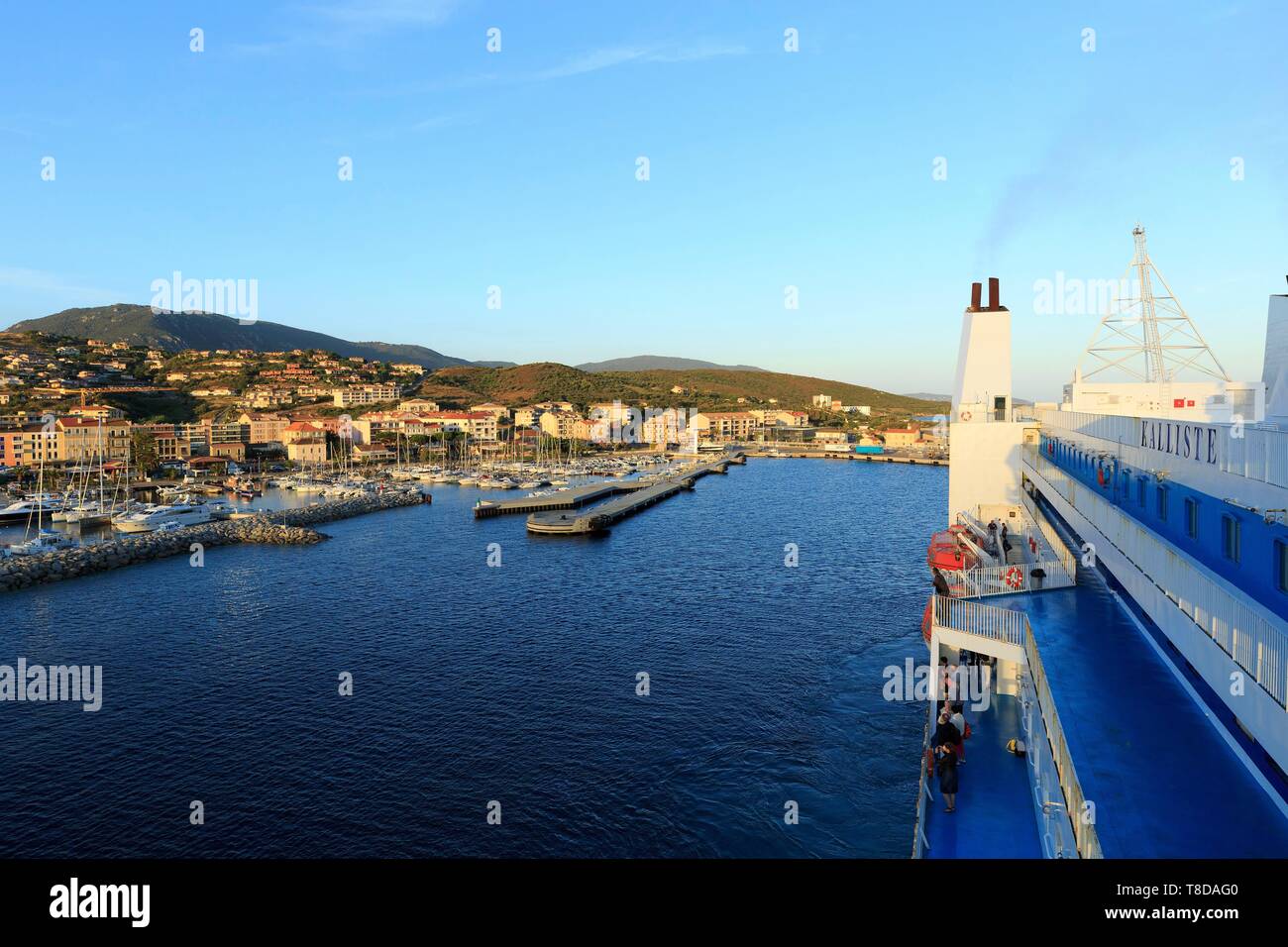 France, Corse du Sud, Propriano, La Meridionale boat, Le Kalliste Stock ...
