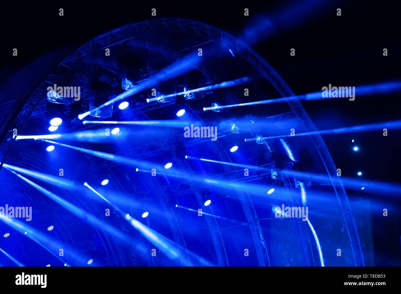 Blue Beams Background From Above