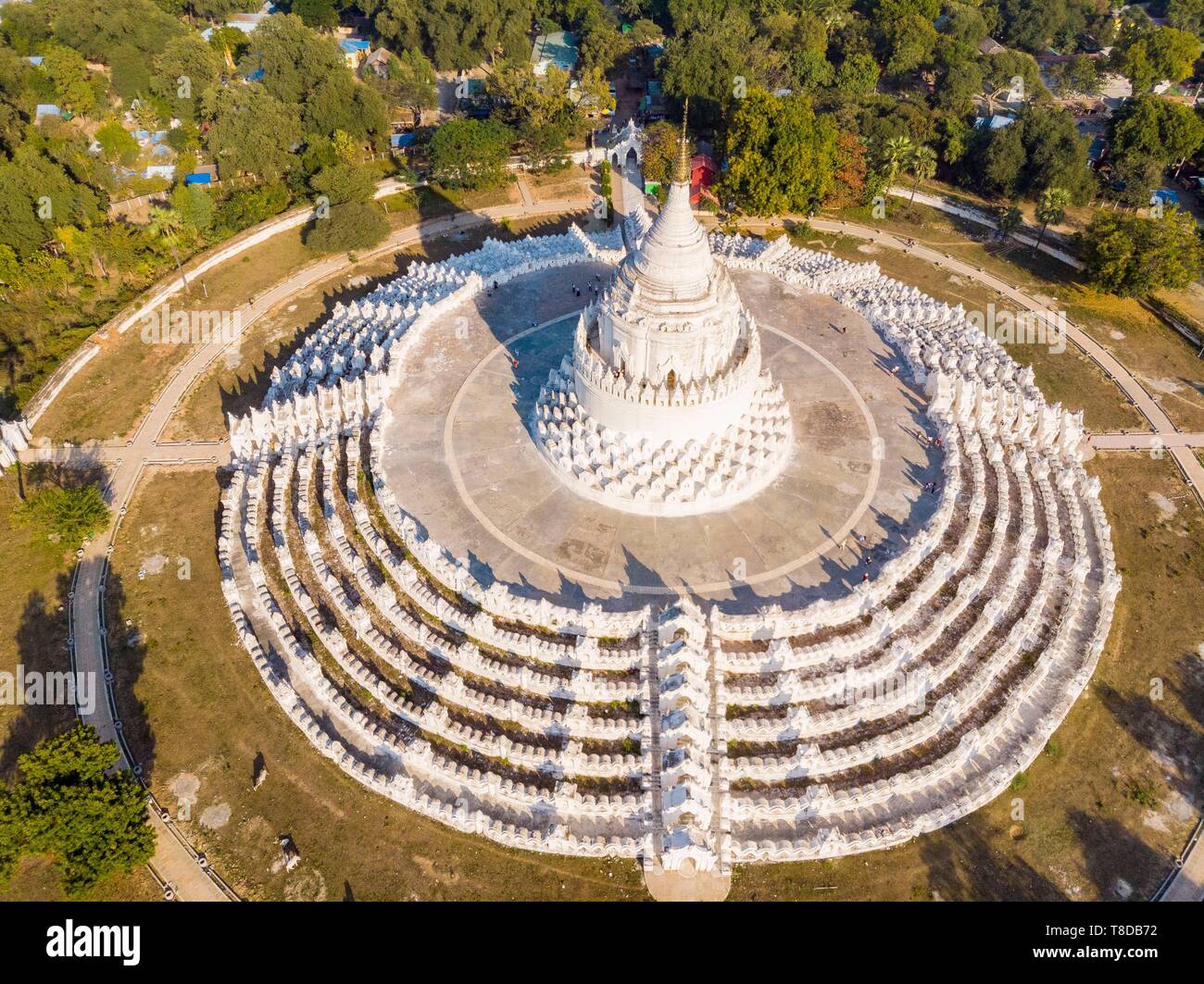Myanmar (Burma), around Mandalay, Mingun, Hsinbyume Pagoda or Shin Bomei or Mya Thein Tan, XIX ...