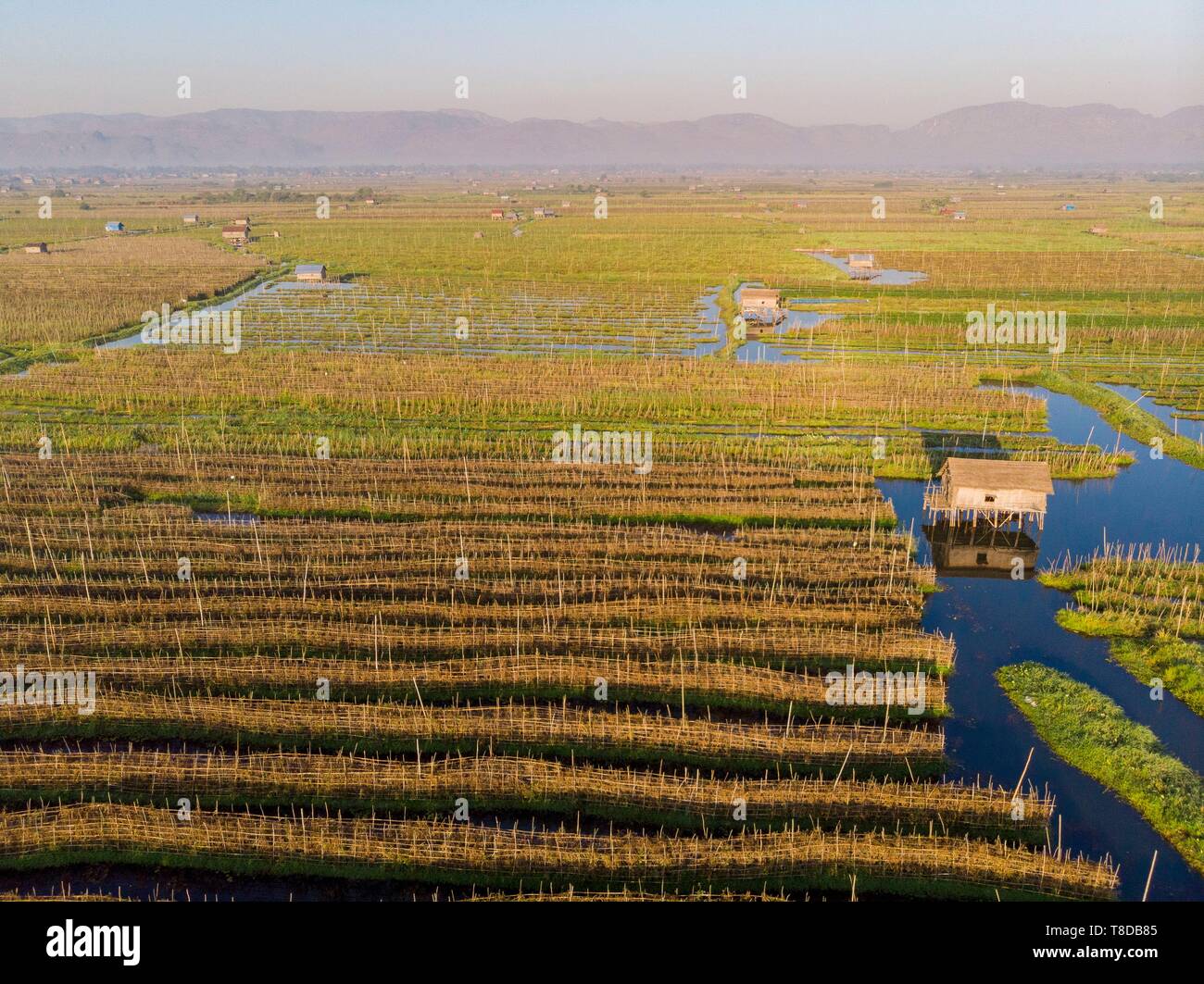 Inle lake myanmar aerial hi-res stock photography and images - Alamy
