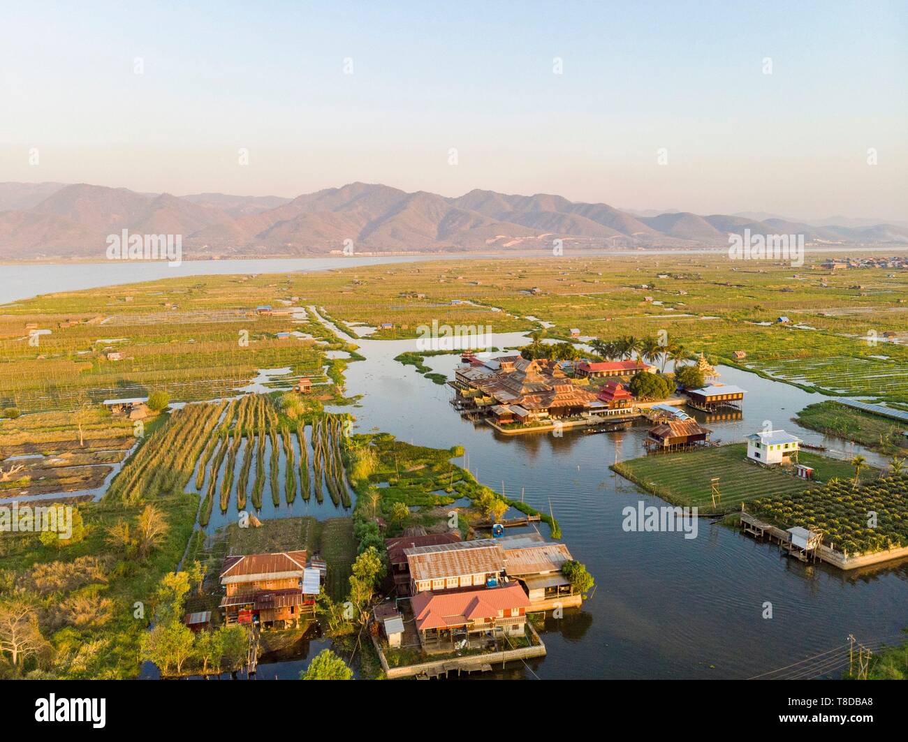 Inle lake myanmar aerial hi-res stock photography and images - Alamy