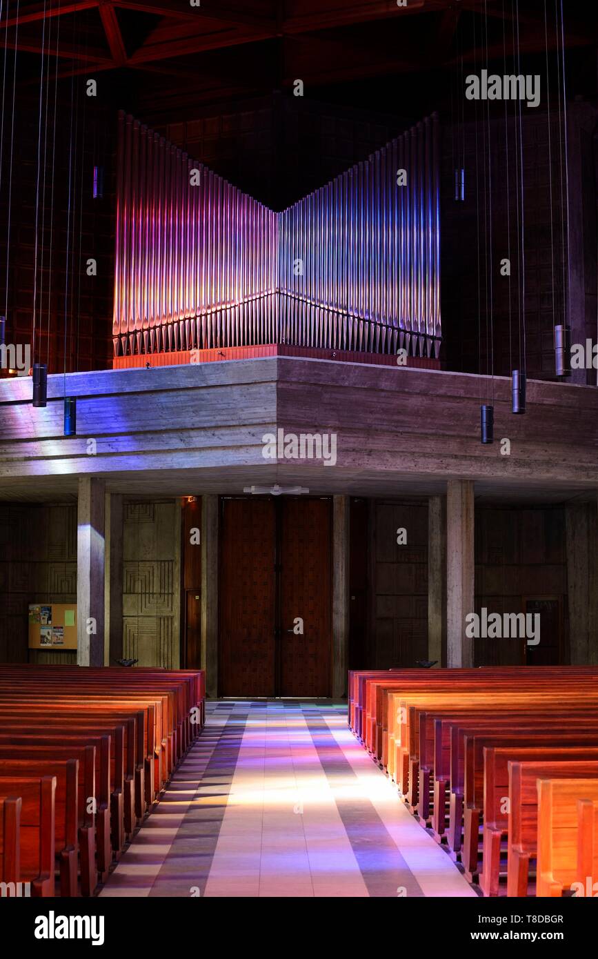 France, Meurthe et Moselle, Baccarat, Saint Remy church dated 1957 ...
