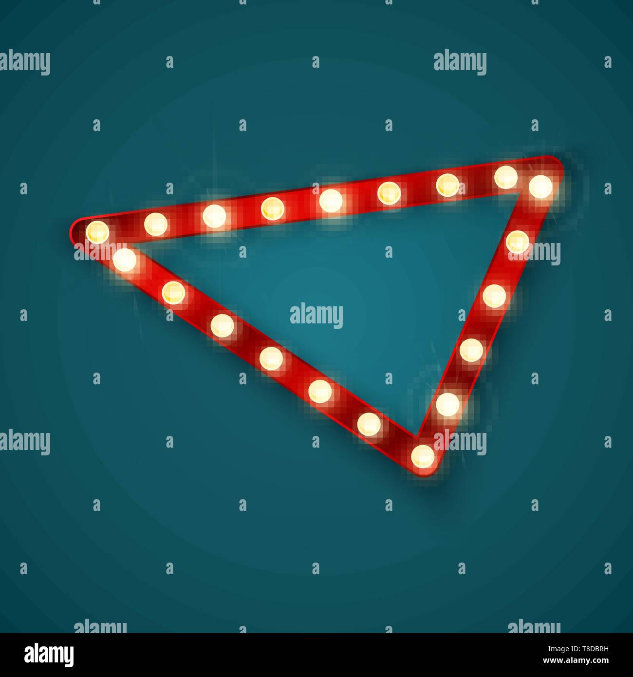 Empty red triangle for signage Stock Vector Images - Alamy