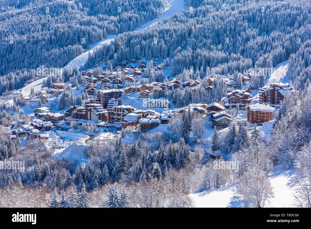 France, Savoie, Tarentaise valley, La Tania is one of the largest ...