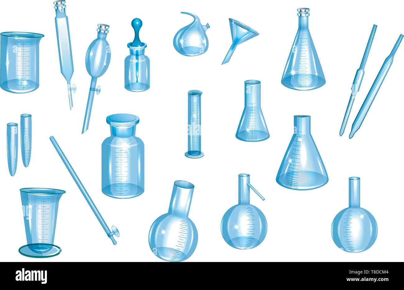vector illustration of General purpose laboratory glassware Stock ...