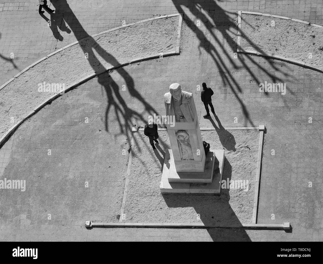 Birds eye view street photography with light and shadow taken from ...