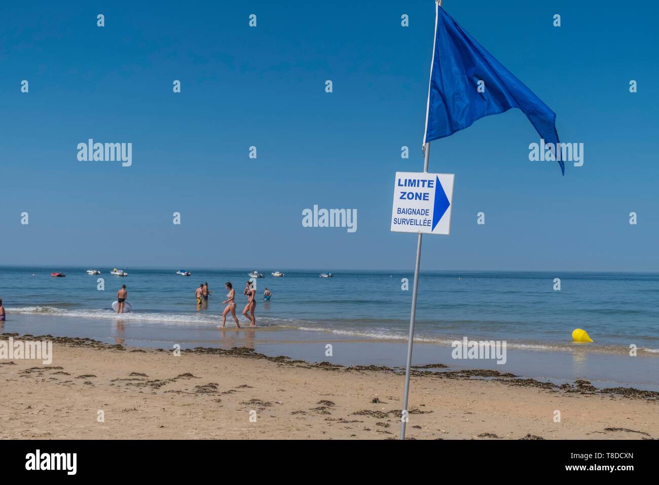 France, Charente Maritime, Oleron island, bathing areas monitored Stock ...