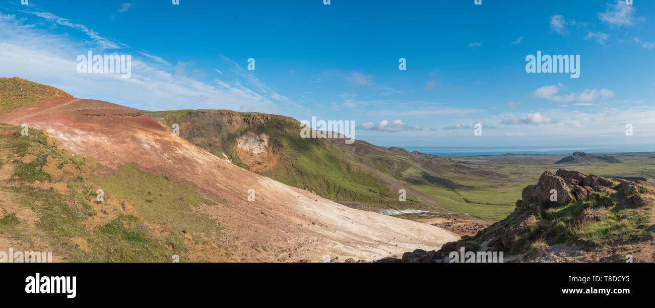 Iceland, Southern Peninsula Region, Kr²suvÝk geotermic region Stock ...