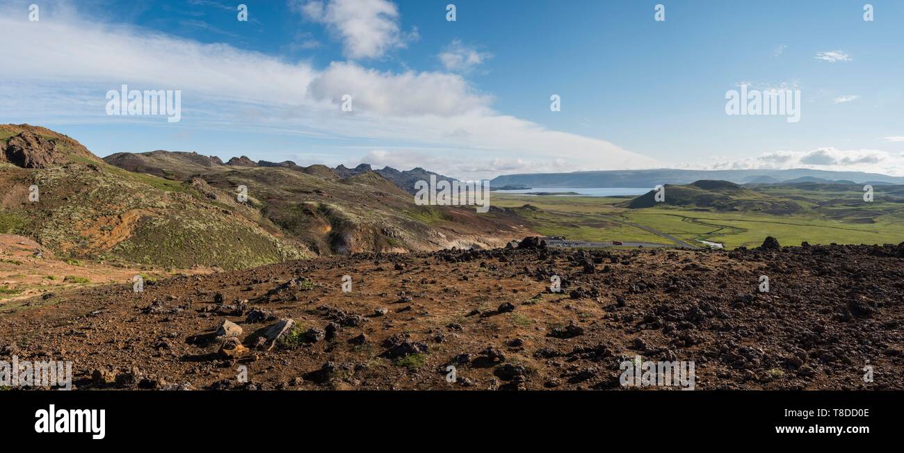 Iceland, Southern Peninsula Region, Kr²suvÝk geotermic region Stock ...