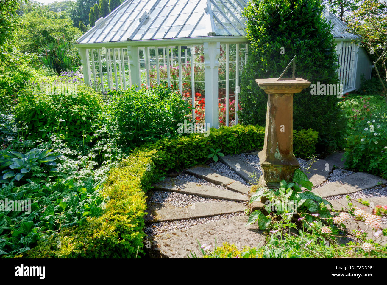The garden at Broughton House in Kirkcudbright, Dumfries and Galloway ...