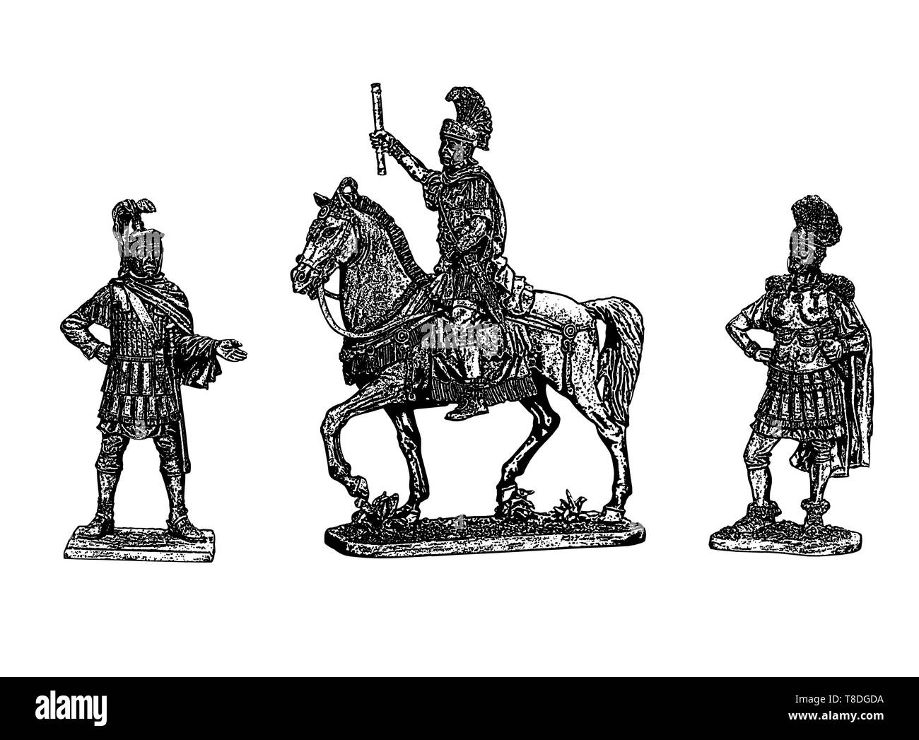 Roman officers illustration. Set of 3 roman soldiers. Roman legatus ...