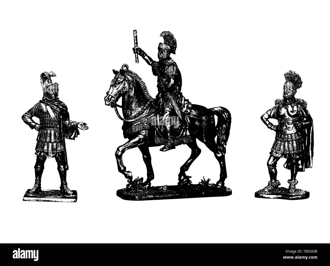 Roman officers illustration. Set of 3 roman soldiers. Roman legatus ...