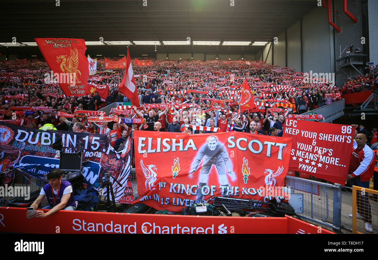 General view of fans in the stands during the Premier League match at ...