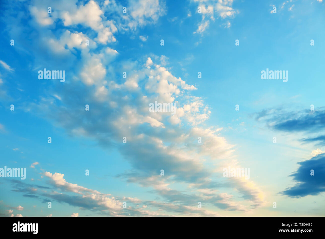 Beautiful view of blue sky with clouds Stock Photo - Alamy