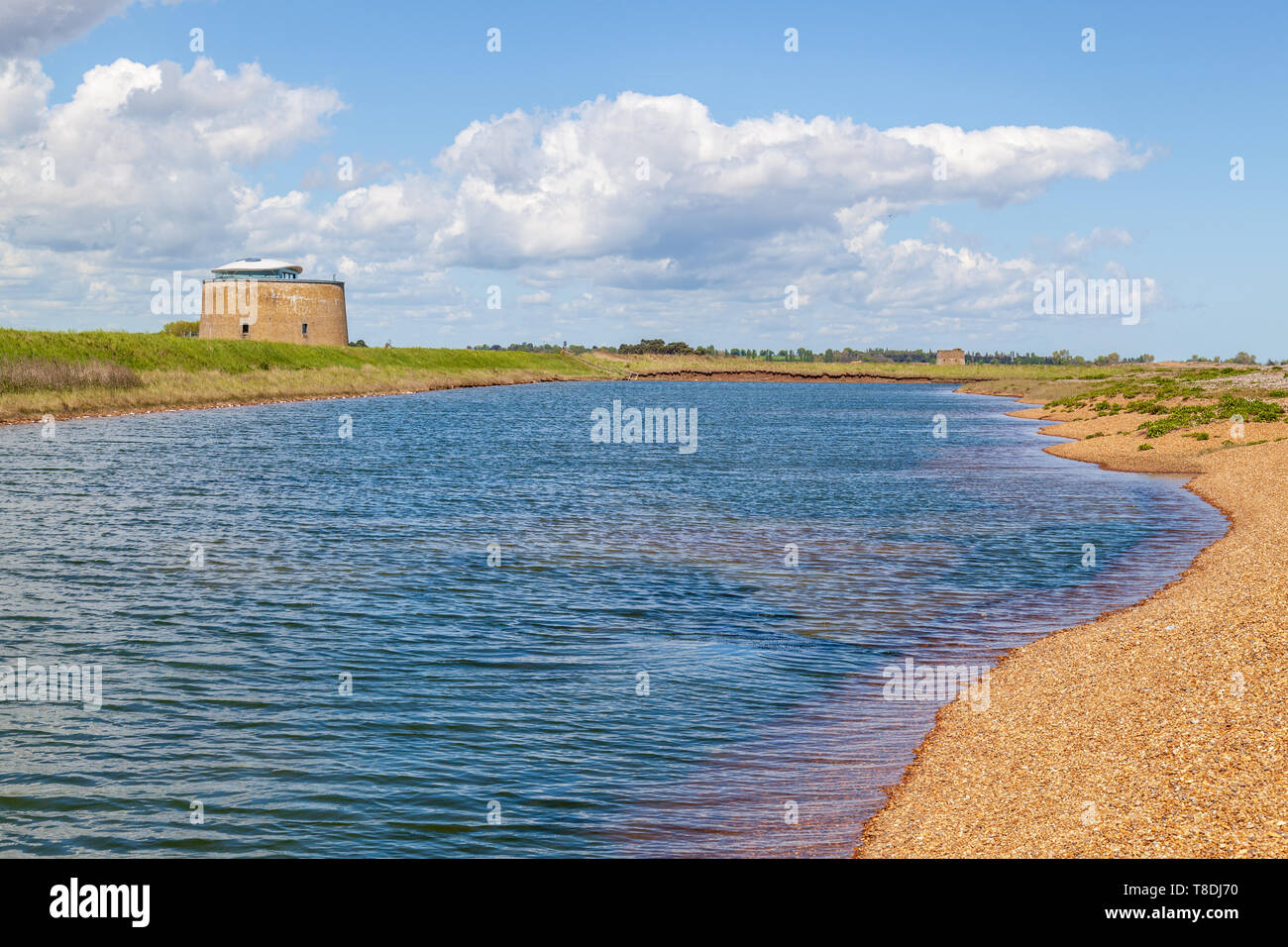 martello tower y on the suffolk coast shingle street Stock Photo - Alamy