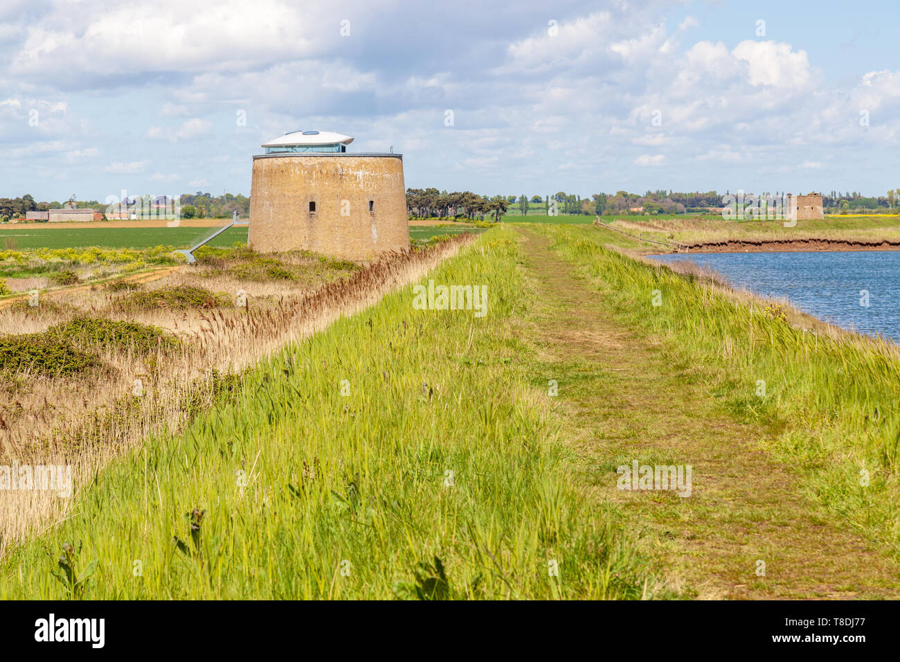 martello tower y on the suffolk coast shingle street Stock Photo - Alamy