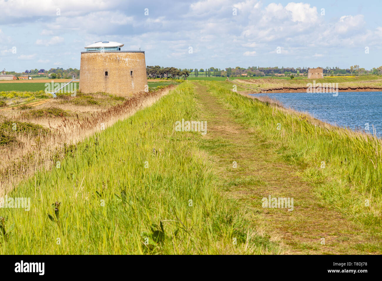 martello tower y on the suffolk coast shingle street Stock Photo - Alamy