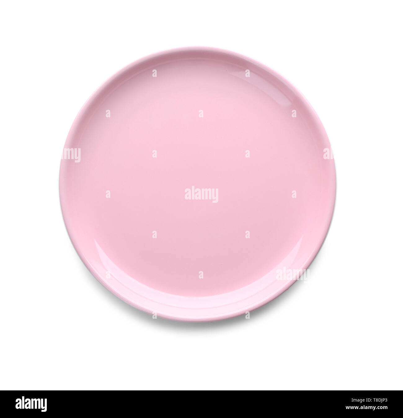 Clean plate on white background Stock Photo - Alamy