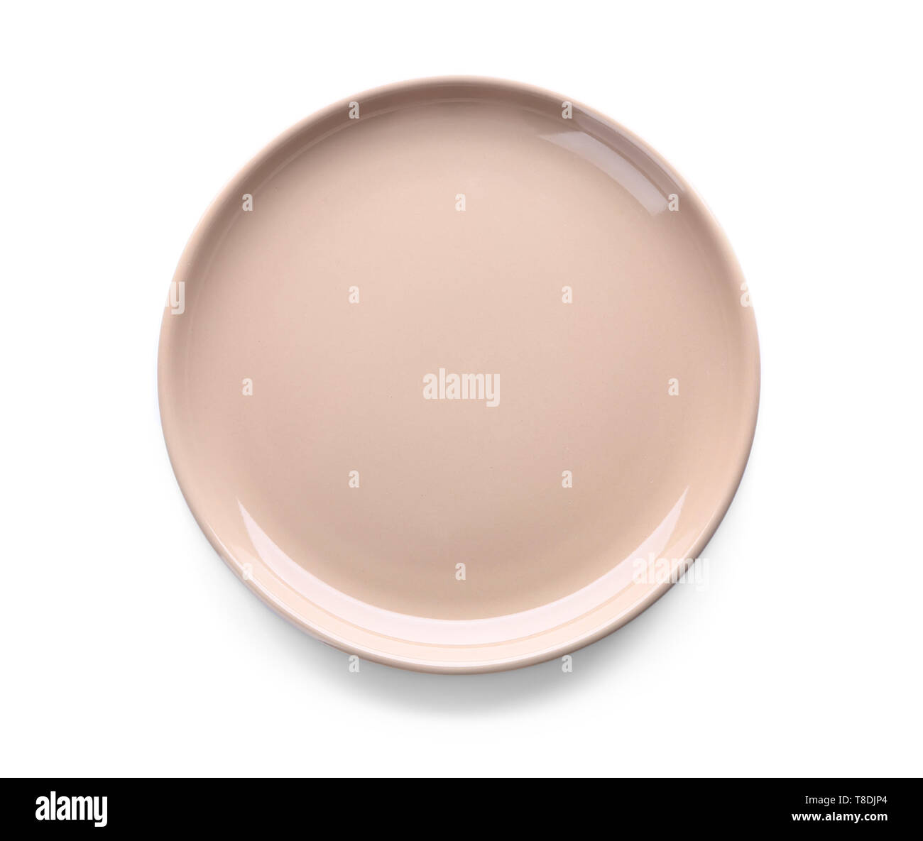 Clean plate on white background Stock Photo - Alamy