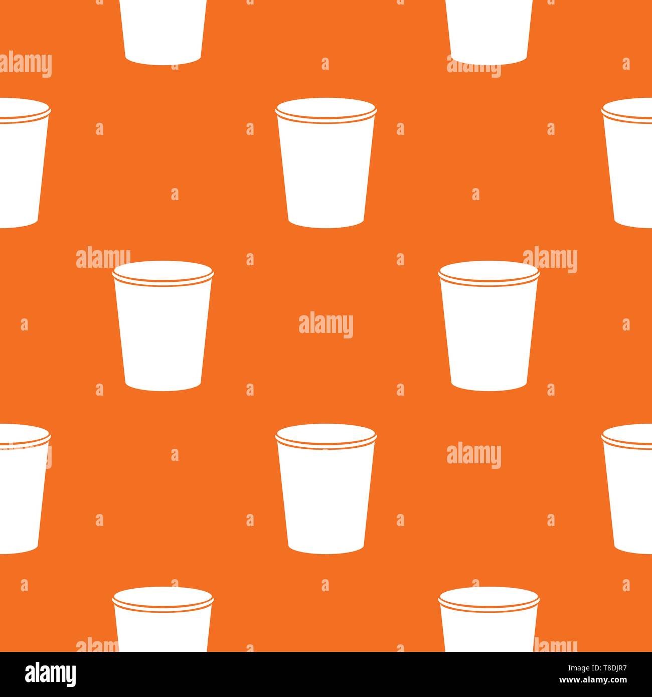Dustbin pattern vector orange Stock Vector Image & Art - Alamy