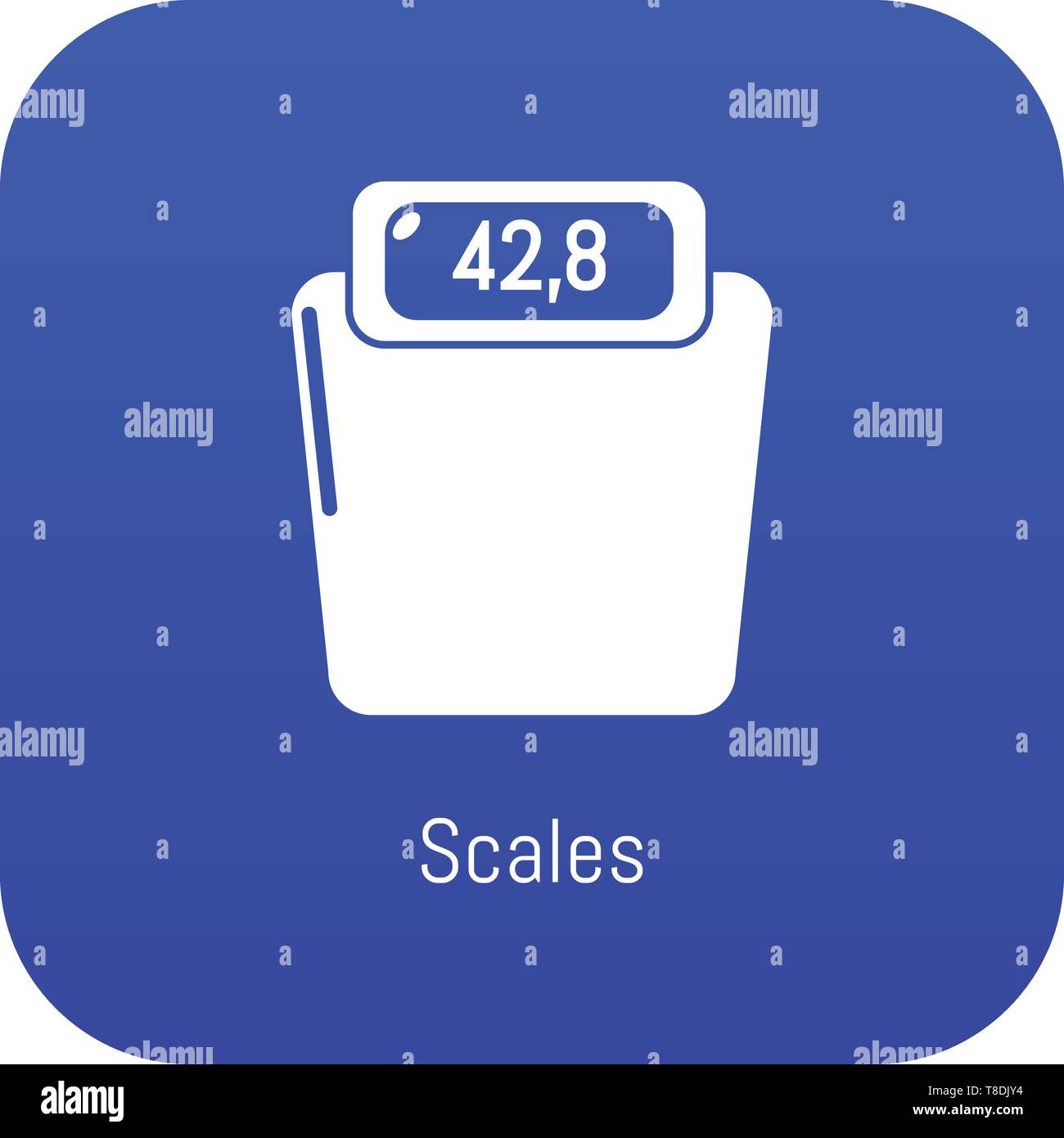 Scales icon blue vector Stock Vector Image & Art - Alamy