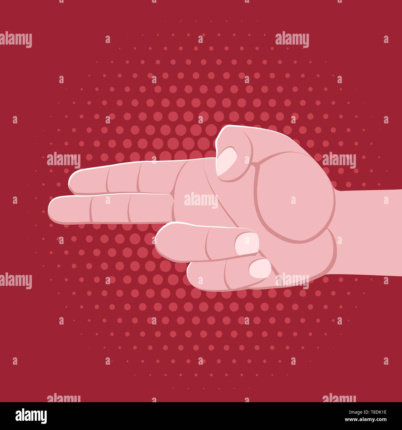 Symbolic red palm Stock Vector Images - Alamy