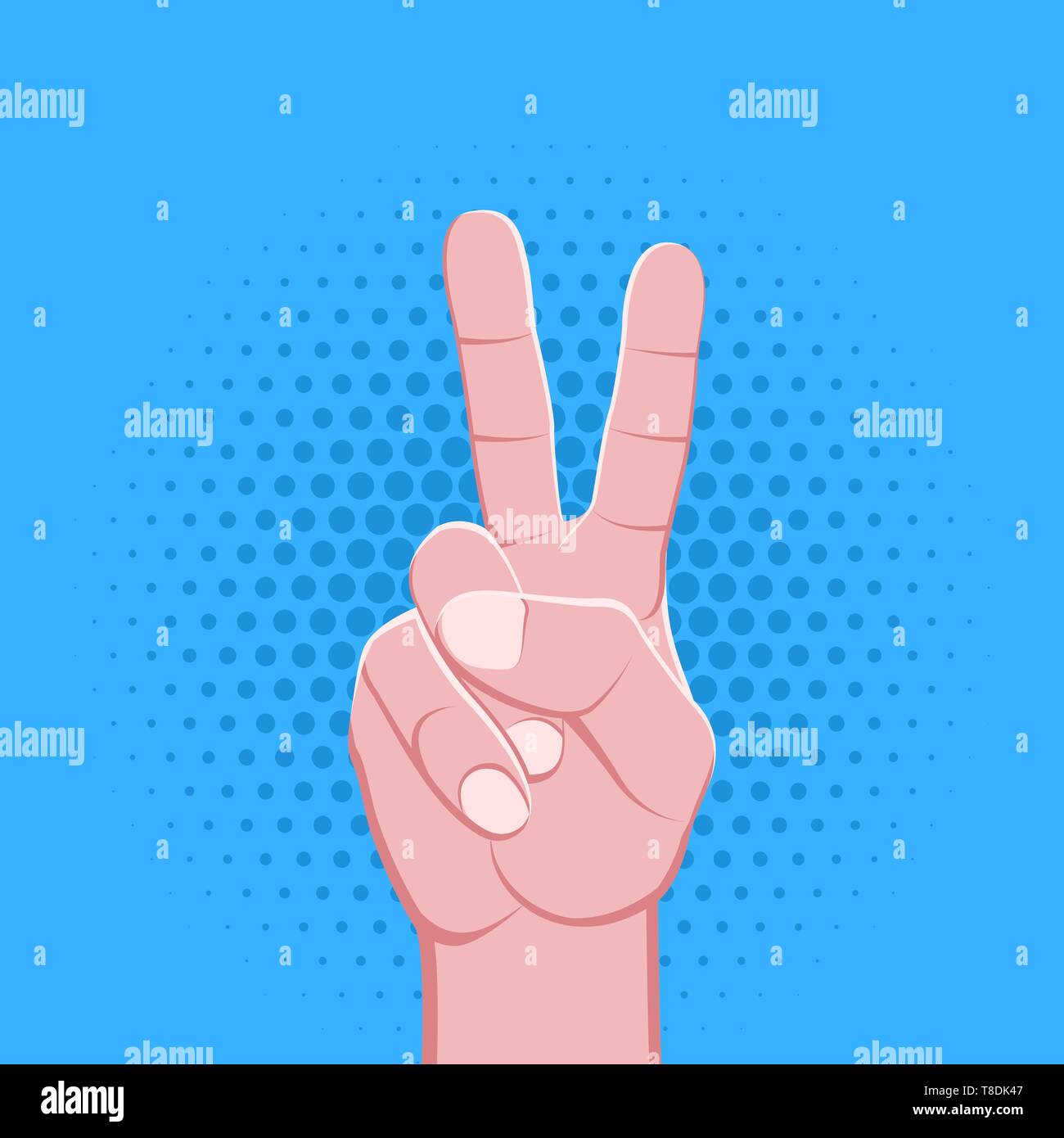 vector symbolic two fingers male fist hand victory gesture concept sign ...