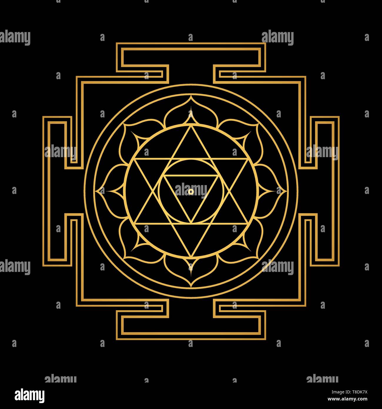 Sri yantra mandala Stock Vector Images - Alamy