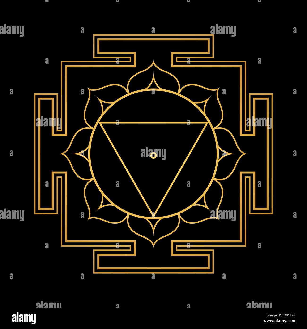 vector design shiny gold Tara aspect Yantra Dasa Mahavidya sacred ...
