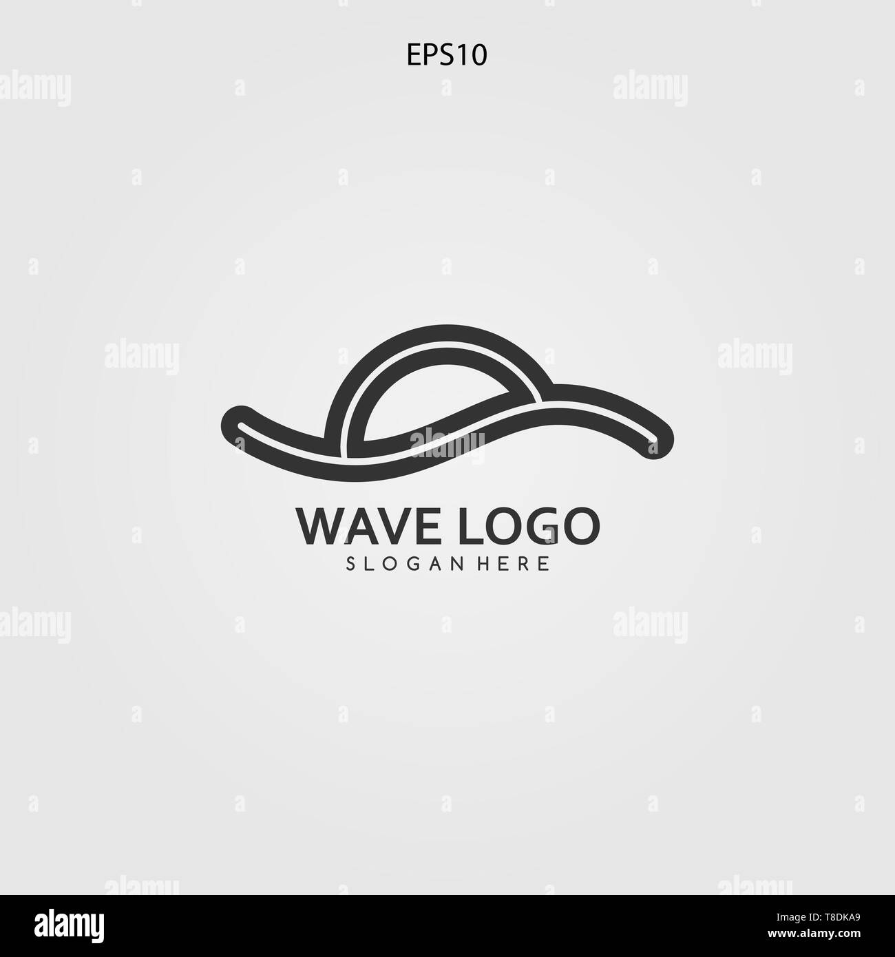 Abstract water waves circle emblem hi-res stock photography and images ...