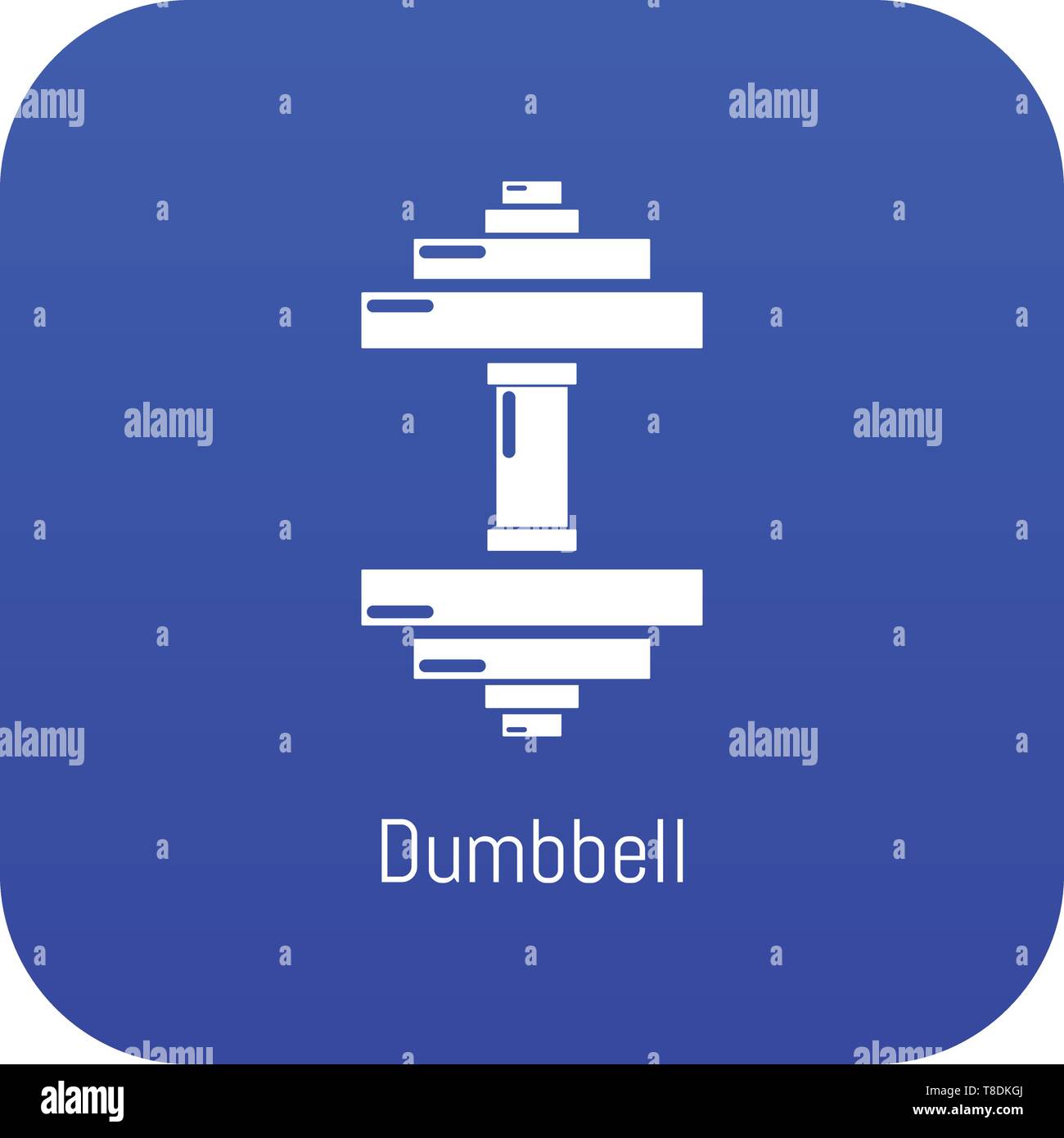 Dumbbell icon blue vector Stock Vector Image & Art - Alamy