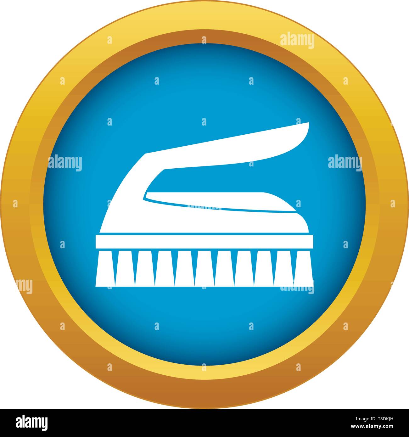 Brush for cleaning icon blue vector isolated Stock Vector Image & Art ...