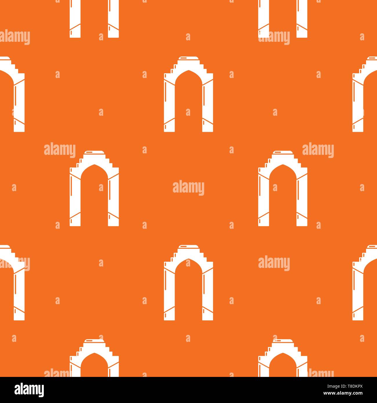 Archway palace pattern vector orange Stock Vector Image & Art - Alamy