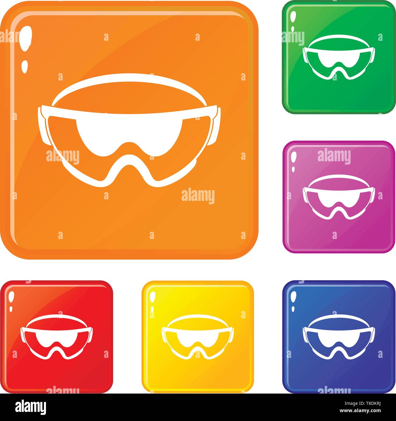 Safety glasses icons set vector color Stock Vector Image & Art - Alamy