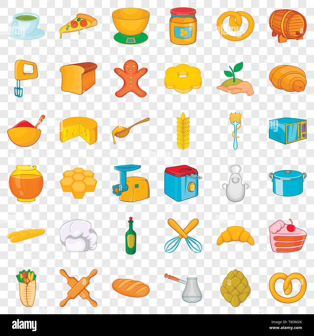Cooking icons set, cartoon style Stock Vector Image & Art - Alamy