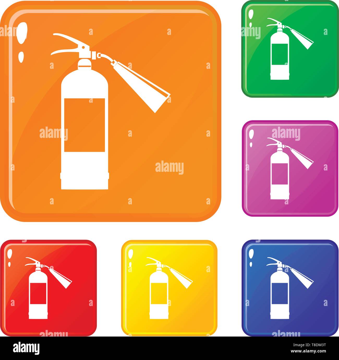 Fire extinguisher icons set vector color Stock Vector Image & Art - Alamy