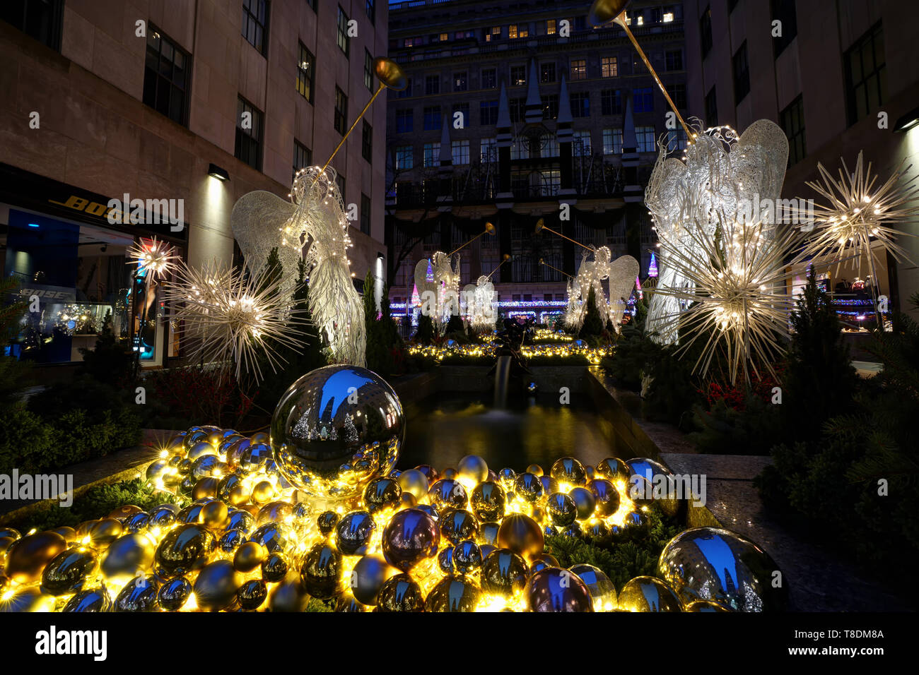 Christmas Decorations at Rockefeller Center Stock Photo - Alamy