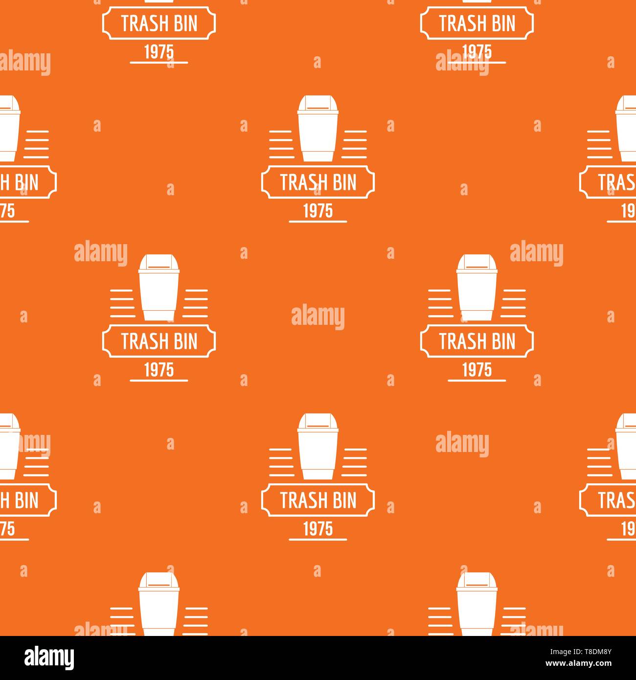 Bin junk pattern vector orange Stock Vector Image & Art - Alamy