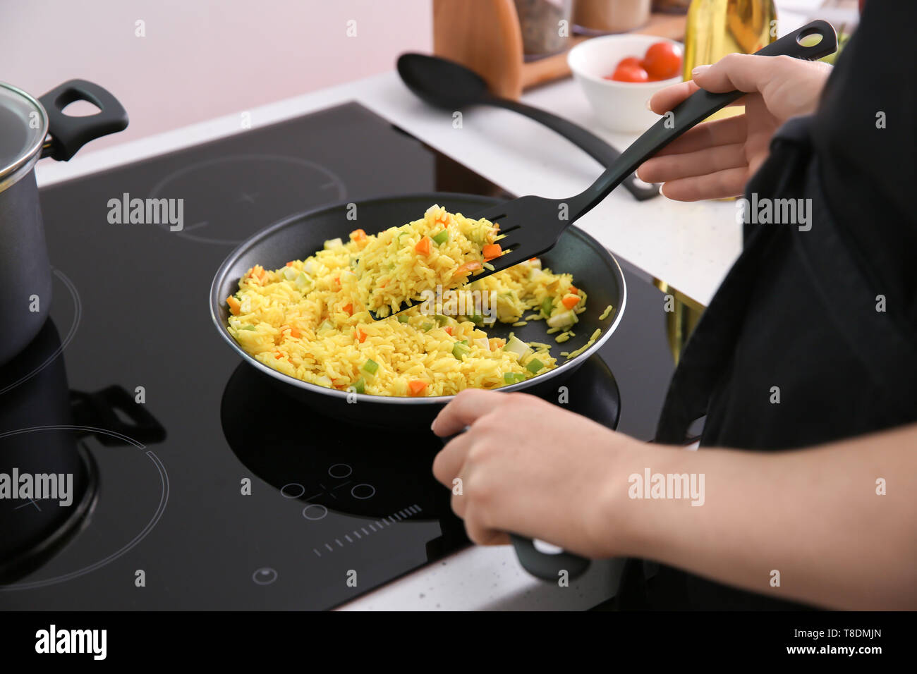 Woman grains and vegetables hi-res stock photography and images - Alamy