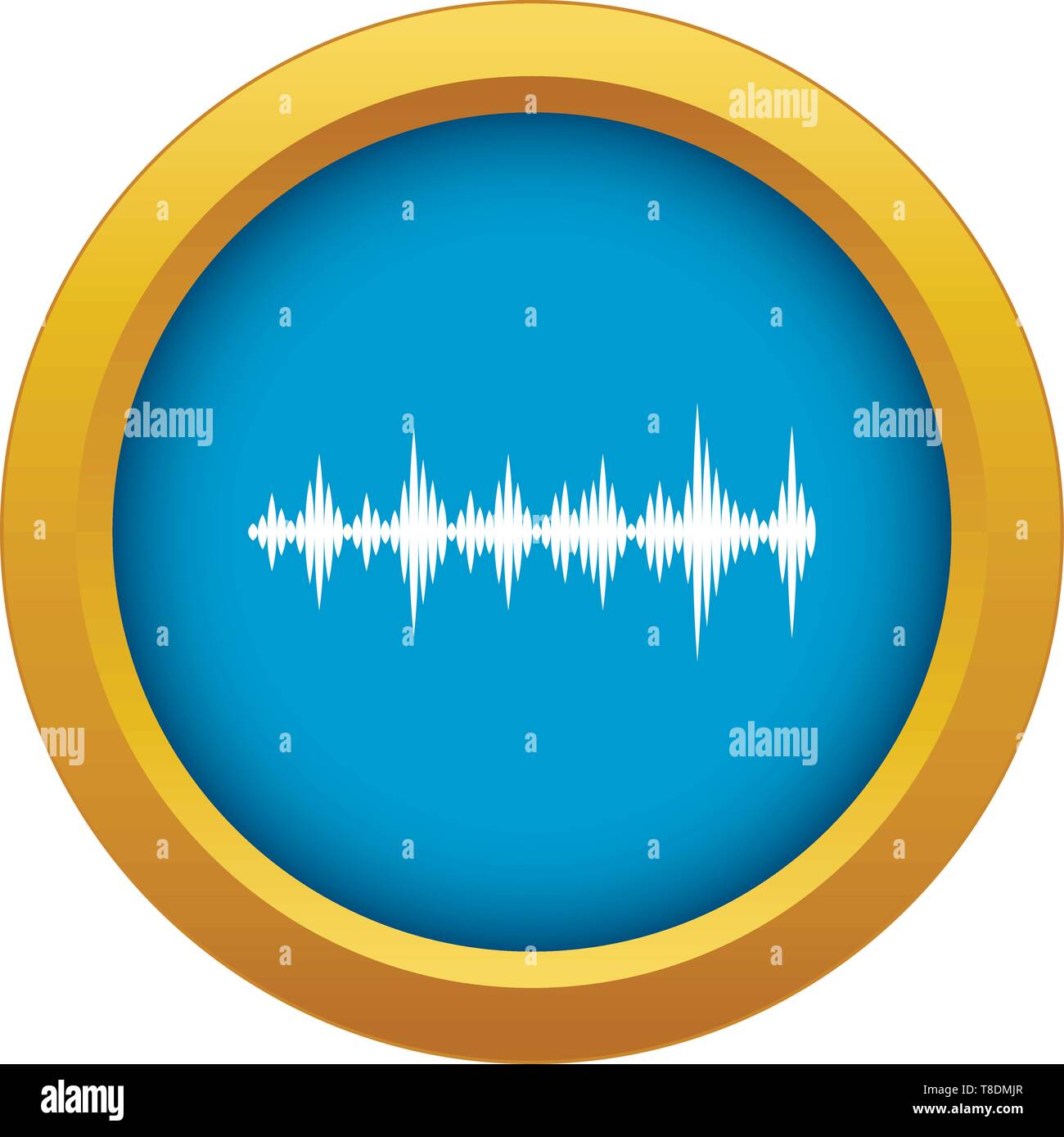 Music sound waves icon blue vector isolated Stock Vector Image & Art ...