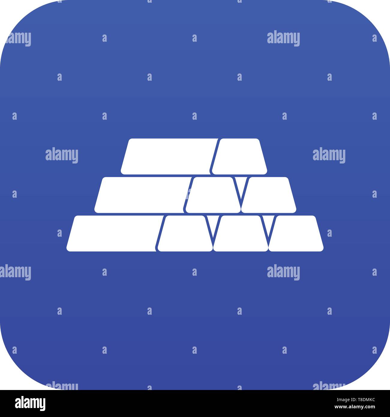 Gold bars icon digital blue Stock Vector Image & Art - Alamy