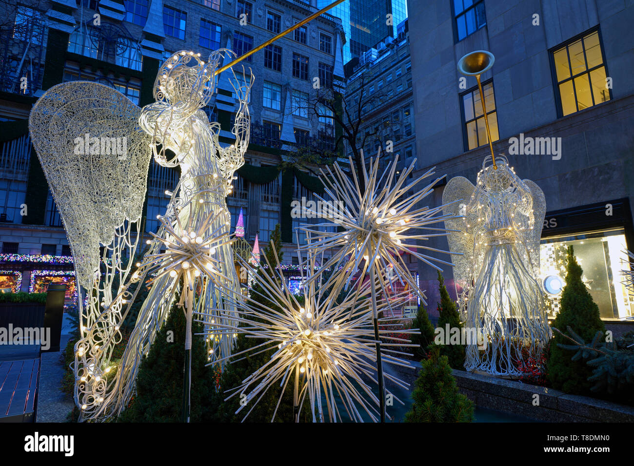 Christmas Decorations at Rockefeller Center Stock Photo - Alamy