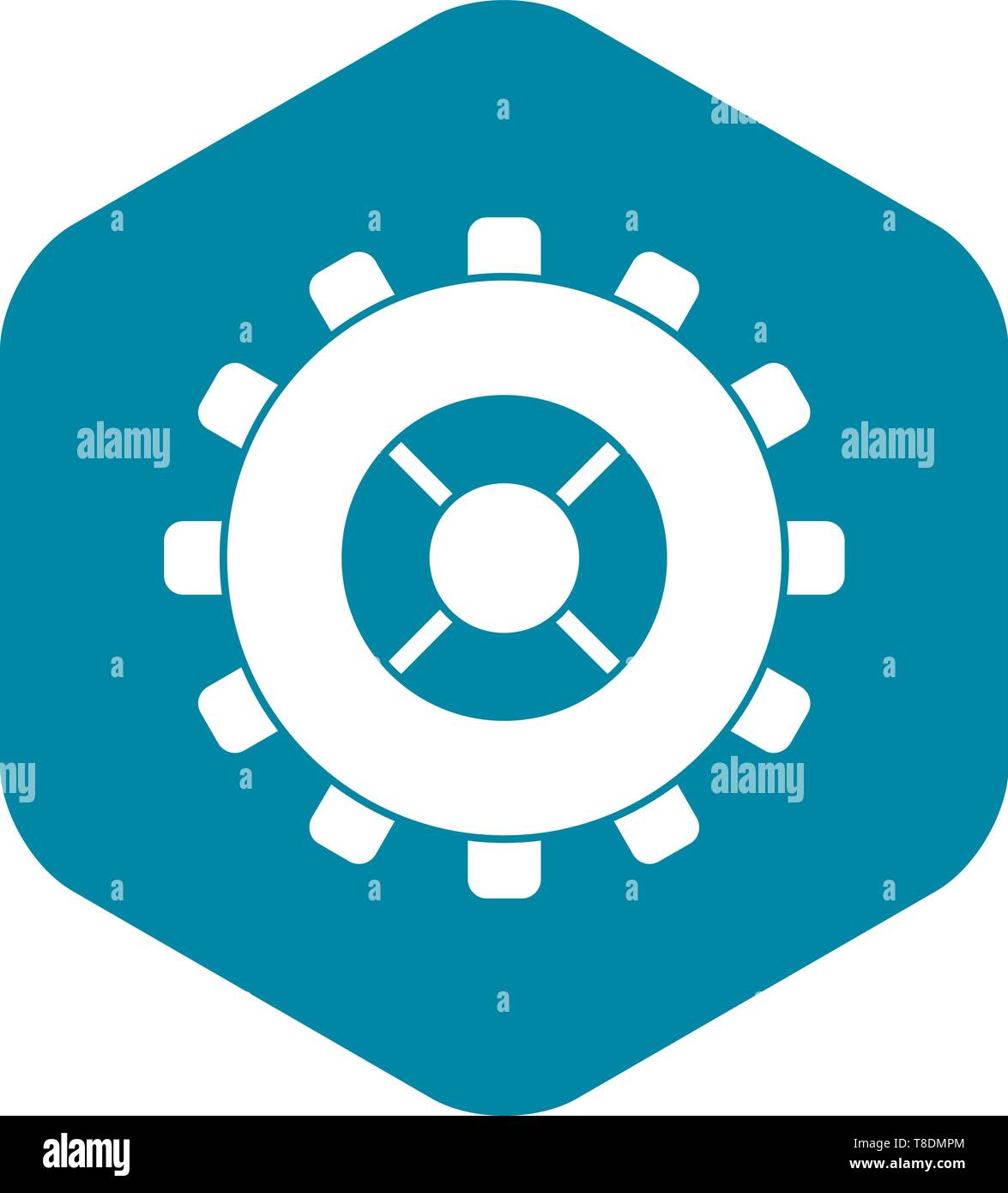 Gear icon, simple style Stock Vector Image & Art - Alamy