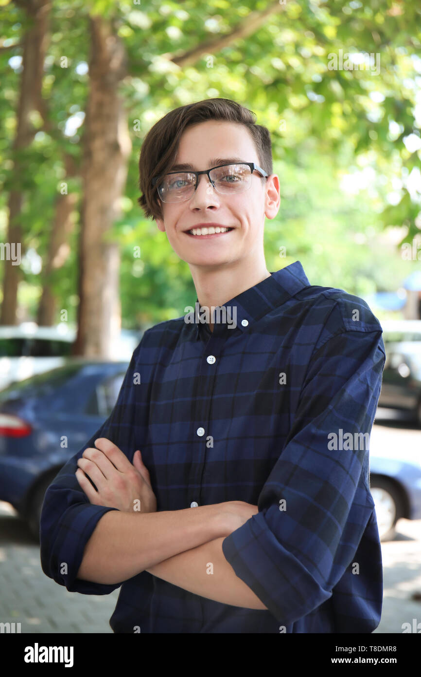 Portrait of cool young man outdoors Stock Photo - Alamy