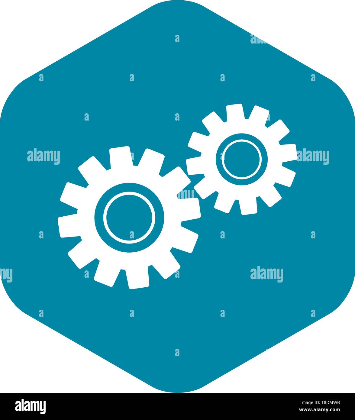 Two gears icon, simple style Stock Vector Image & Art - Alamy