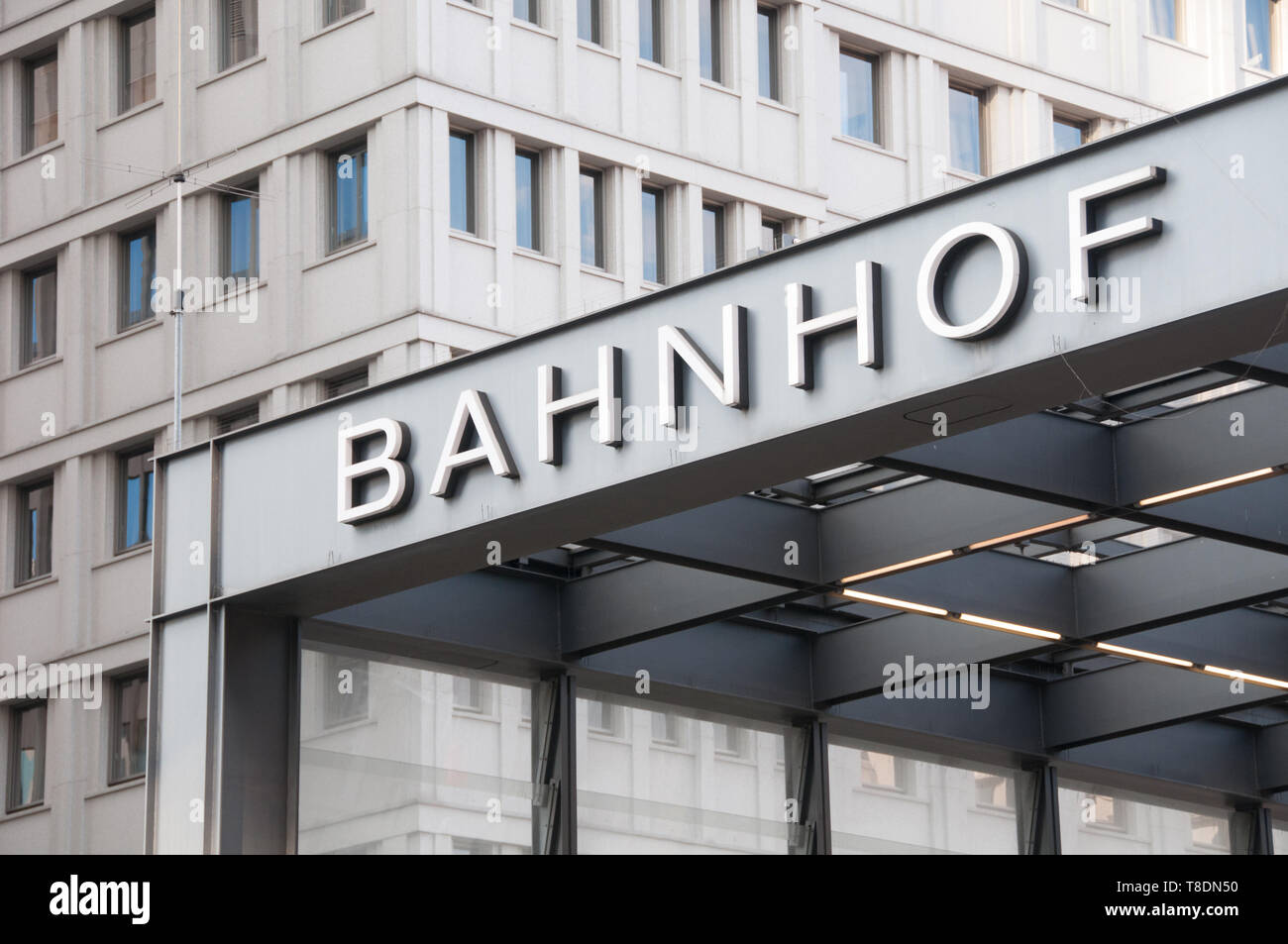 Bahnof sign hi-res stock photography and images - Alamy